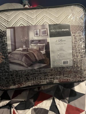 7pc King Harmony Jacquard Comforter Set - Gray/taupe : Target