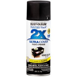 Rust-oleum 12oz 2x Painter's Touch Ultra Cover Flat Spray Paint Black ...