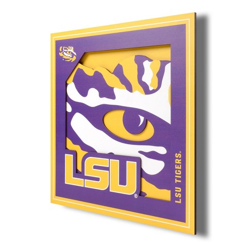 Ncaa Lsu Tigers 3d Logo Series Wall Art - 12"x12" : Target
