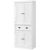 Homcom 72" Traditional Freestanding Kitchen Pantry Cabinet Cupboard ...