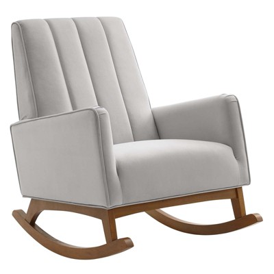 Adena Rocking Accent Chair With Rattan Arms | Karat Home : Target
