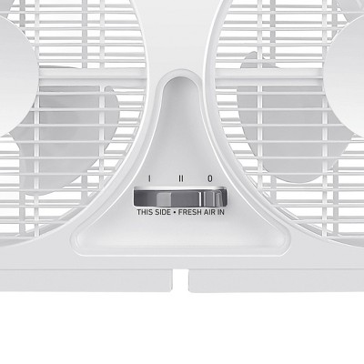 Holmes 9" 2 Speed Twin Blade Manual Window Fan with Reversible Airflow ...