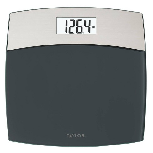 Taylor Glass Digital Bathroom Scale With Brushed Stainless Steel : Target