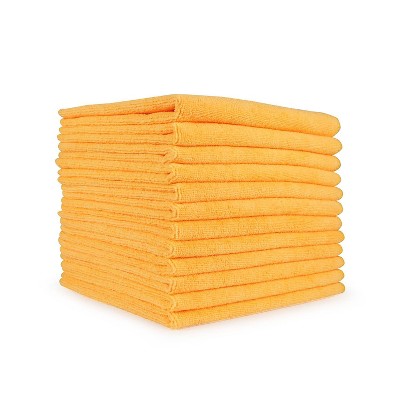 Smart Choice Microfiber Cloths 16x16 49gm Yellow (12/pack) : Target