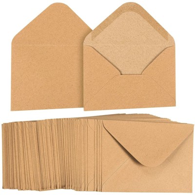 Juvale 100 Pack Kraft 4x6 Envelopes For Invitations, Wedding, Birthday ...