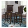 Set Of 2 Tara 30" Swivel Counter Height Barstools Brown - Buylateral ...