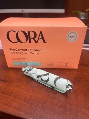 Cora Organic Cotton Tampons - Regular Absorbency - 32ct : Target