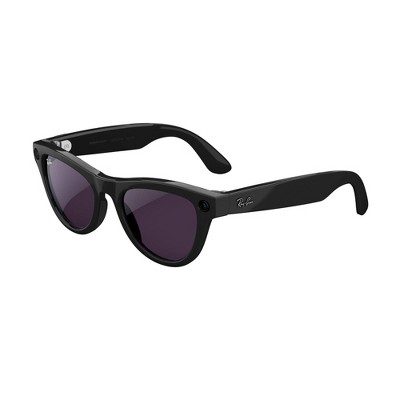 Ray-ban Meta Wayfarer Glasses - Matte Black, Clear To Graphite Green ...