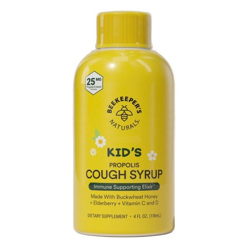 Beekeepers Naturals Kids' Daytime Propolis Cough Syrup - 4 Fl Oz : Target