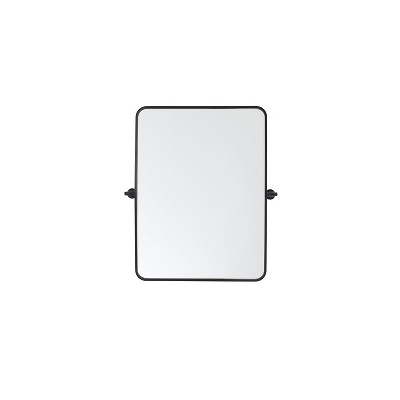 Elegant Lighting Soft corner pivot mirror 24x32 inch in black : Target