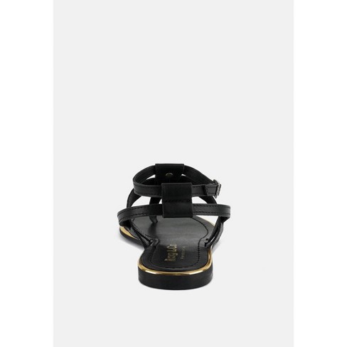 Irene Black Flat Thong Sandals 8 (us) - Women : Target