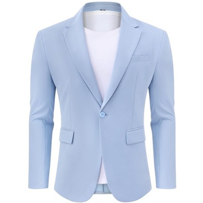 Yesfashion Men's Casual Blazer Jacket One Button Sport Coat Lightweight ...