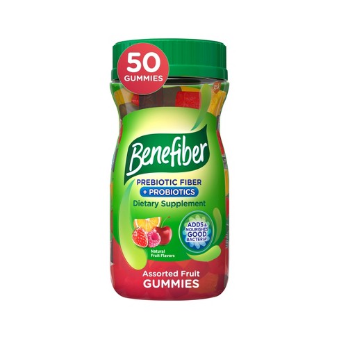 Benefiber Fiber+ Probiotic Gummies - 50ct : Target