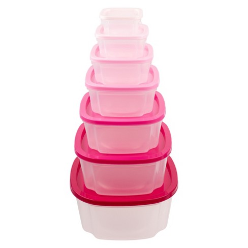 Lexi Home 14-piece Square Plastic Food Storage Container Set In ...