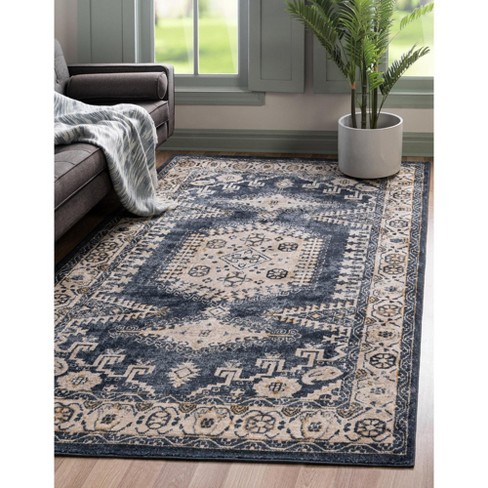 Unique Loom 2' 2 X 3' 0 Utopia Larissa Dark Blue Area Rug : Target