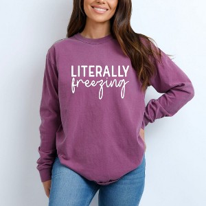 Simply Sage Market Women's Literally Freezing Cursive Long Sleeve ...