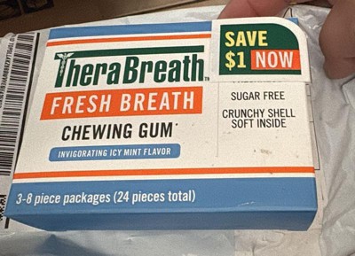 Therabreath Gum Icy Mint Breath Freshener - 24ct : Target