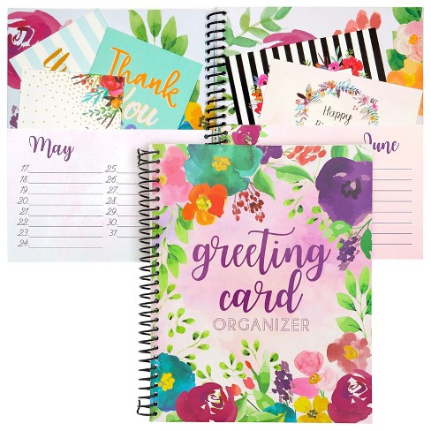 Sustainable Greetings Floral Month By Month Greeting Card Organizer 24 ...