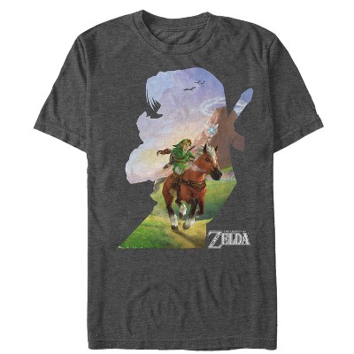 Men's Nintendo Legend Of Zelda Link Silhouette T-shirt : Target