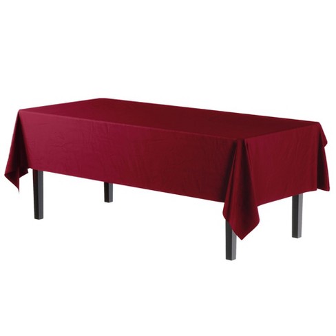 Crown Premium Quality Plastic Tablecloth 54 Inch. X 108 Inch. Rectangle ...