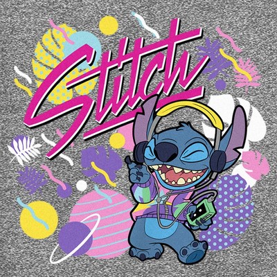 Boy's Lilo & Stitch Colorful Retro Stitch Performance Tee : Target