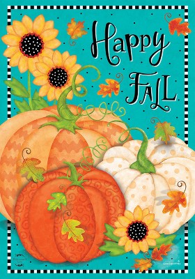 Whimsical Fall Primitive House Flag Autumn Sunflowers 28" X 40 ...