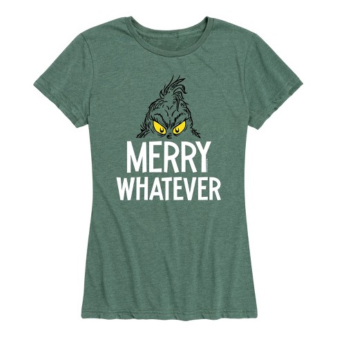 Women's Dr. Seuss The Grinch Merry Whatever Short Sleeve Graphic T ...