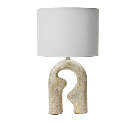 Storied Home Modern Abstract Sculptural Table Lamp With Drum Shade ...