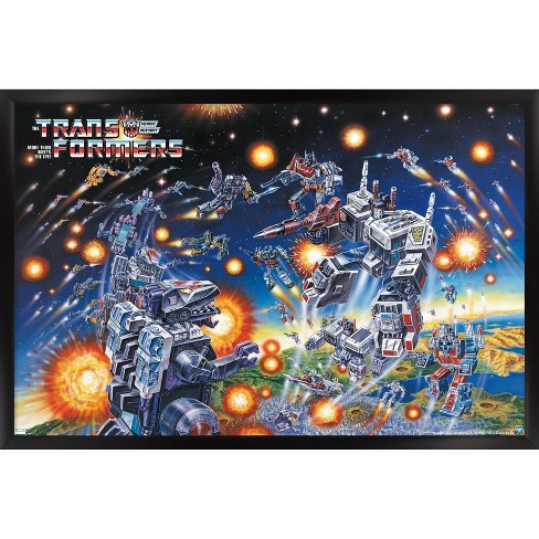 Trends International Hasbro Transformers - 1986 Key Art B Framed Wall ...