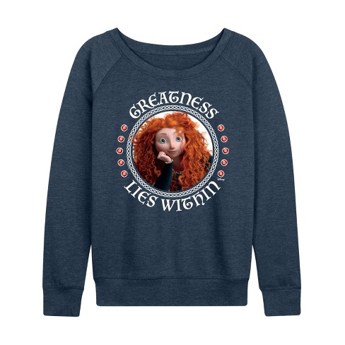 Women's Disney Merida Greatness Lies Within Lightweight French Terry ...