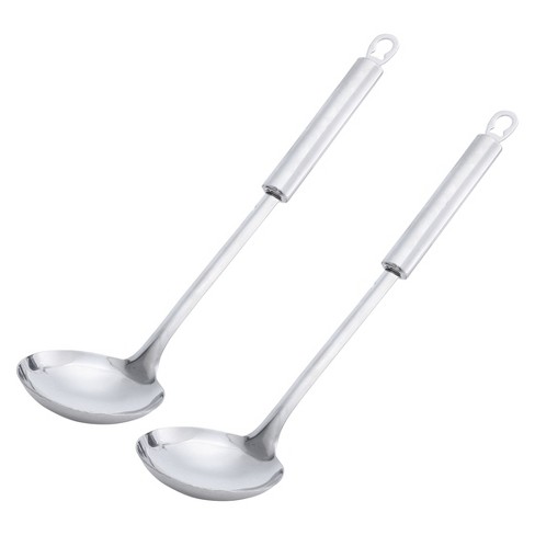 Unique Bargains Kitchen Durable Stainless Steel Long Handle Soup Ladle ...