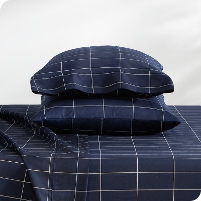 California King Grid - Midnight/white 4 Piece Printed Pattern ...