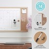 Martha Stewart Everette Magnetic Dry Erase Monthly Calendar and Cork ...