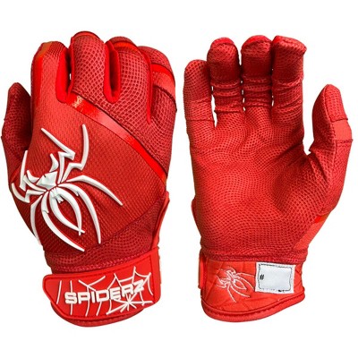 Spiderz Pro Baseball Batting Gloves L Red | White : Target