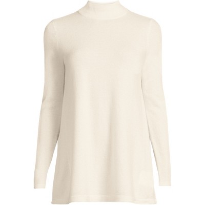 Lands' End Women's Cashmere Mock Neck Swing Tunic Sweater - Large ...