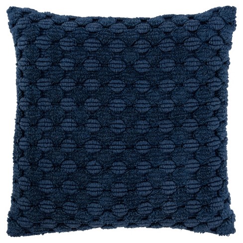 20"x20" Oversize Textured Poly Filled Throw Pillow Blue - Rizzy Home ...