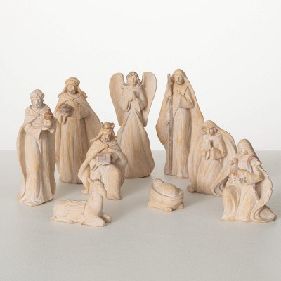 Sullivans Modern Ceramic Nativity Set, Christmas Decor, Gray : Target