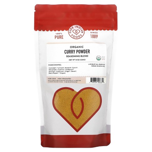 Pure Indian Foods Organic Curry Powder, Seasoning Blend, 8 Oz (226 G ...