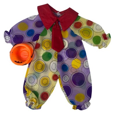 Clown Costume with Trick-or-Treat Pumpkin for 14-15 Inch Baby Dolls ...