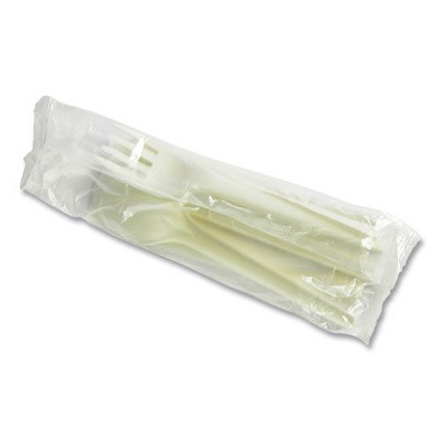 Vegware Cutlery Kits - Fork/knife/spoon/napkin - White - 250 Kits : Target
