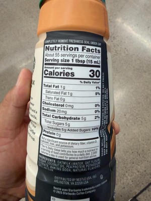 Starbucks Creamer Oat Horchata Coffee Creamer - 28 fl oz : Target