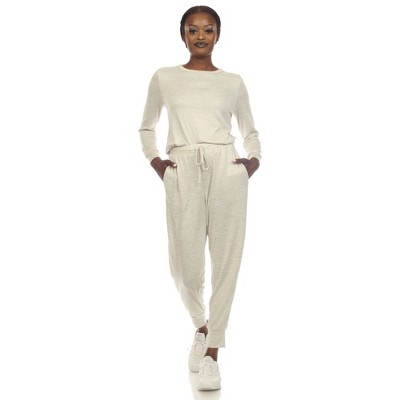 Women's 2 Piece Lounge Set Brown Xlarge - White Mark : Target