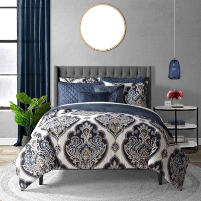 10pc King Barrett Comforter Set Navy - Riverbrook Home : Target