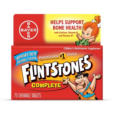 The Flintstones Kids' Complete Multivitamin Chewable Tablets - Mixed ...
