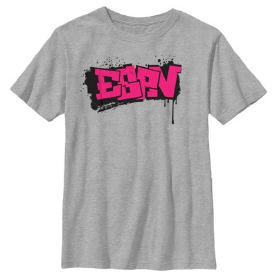 Boy's Espn Graffiti Logo T-shirt - Athletic Heather - Large : Target
