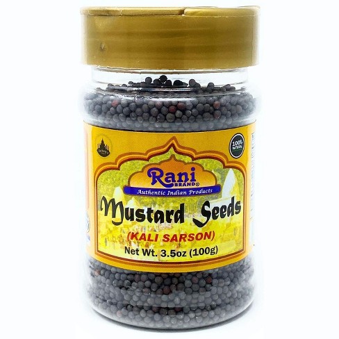 Mustard Seeds (black Kali Sarson) Whole - 3.5oz (100g) - Rani Brand ...