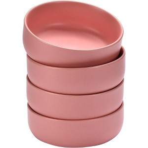 Bruntmor 28 Ounce Ceramic Serving Bowls-set Of 4, Pink : Target