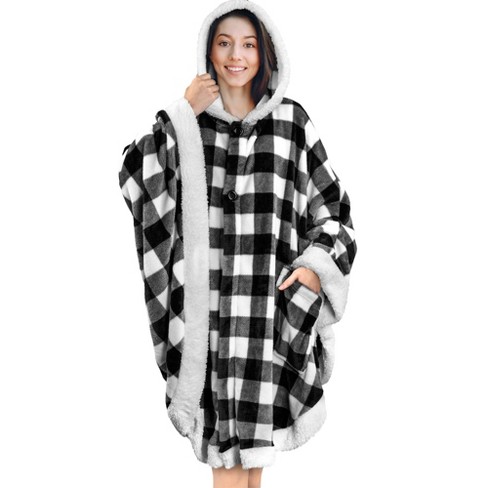 Pavilia Angel Wrap Hooded Blanket For Women Adult, Wearable Cozy Wrap ...