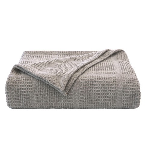 Kenneth Cole New York Kcny Essentials Blanket Cotton Pastel Grey Full ...