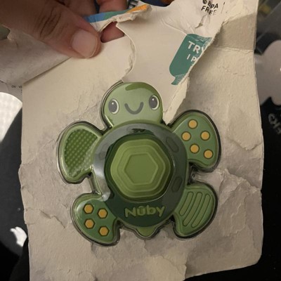 Nuby Teethe N' Pop Sensory Play Silicone Teether For Babies - Turtle ...